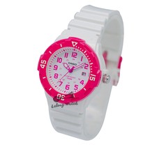 Casio Lrw200h Lrw-200h-2b Quartz Analog Wr100m White Dial Ladies Sports ...