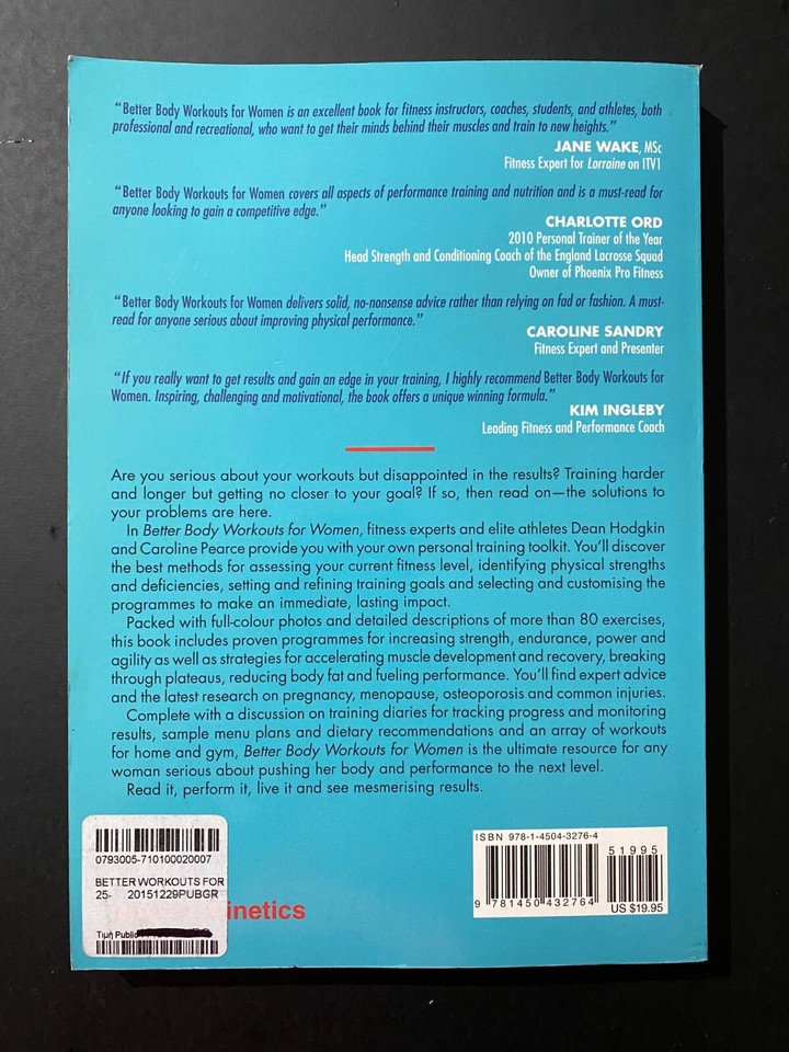 Better Body Workouts for Women - Dean Hodgkin ISBN 978-1450432764 ...