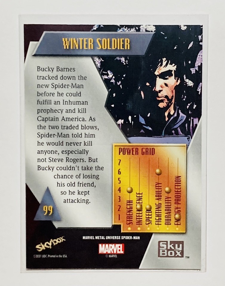 2022 Upper Deck Marvel Metal Universe Spider-Man Gold Light FX Winter ...