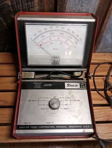 Vintage SNAP-ON Primary Tach Dwell Meter MT 418 Parts Only | eBay