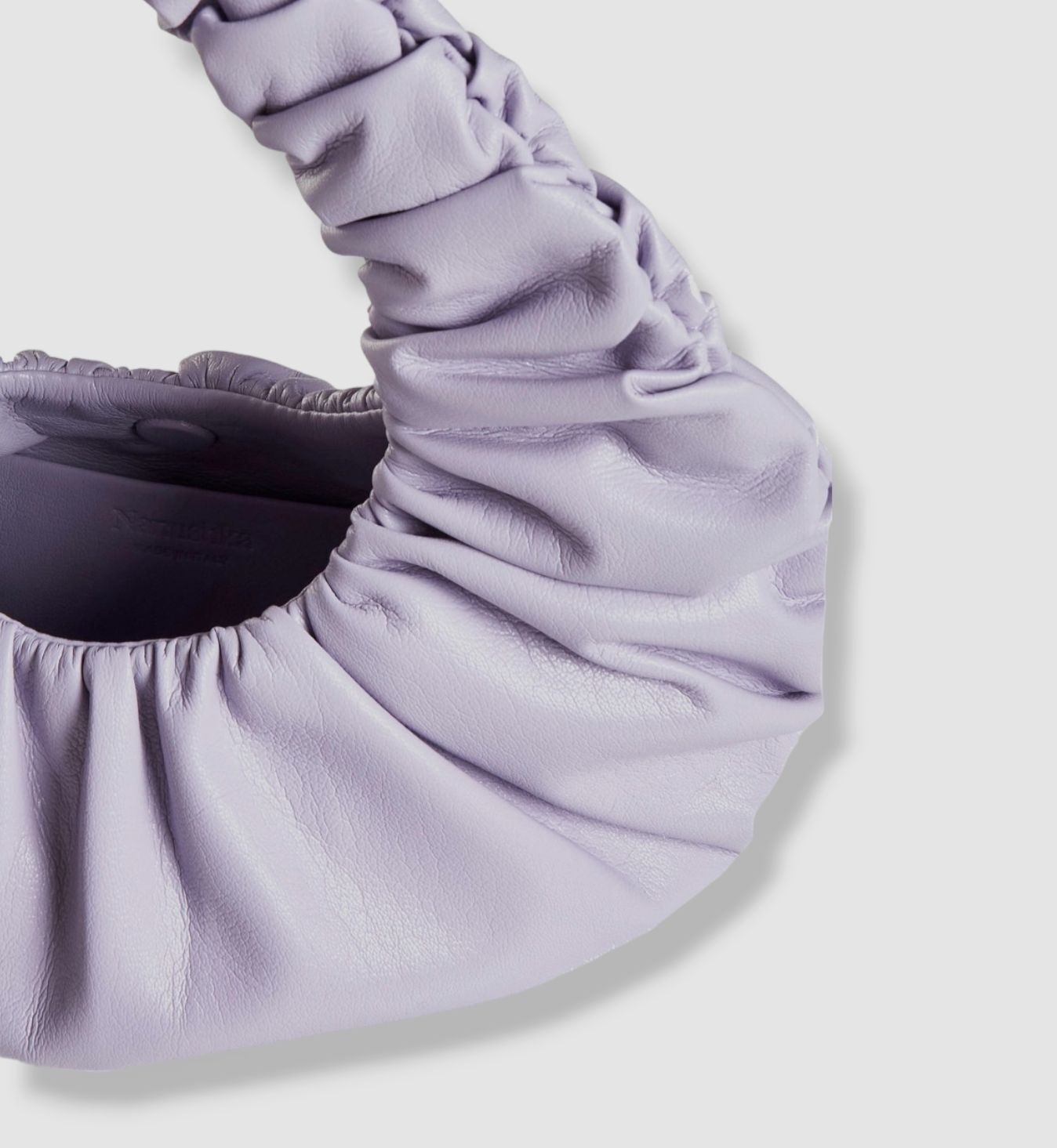 $496 Nanushka Women's Purple Anja Mini Ruched Faux Leather Shoulder ...