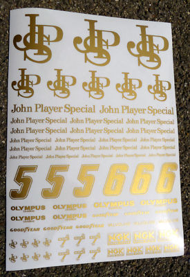 RC 1:10 scale 'JPS' GOLD retro Nascar Drift 1/10th race rally decals ...