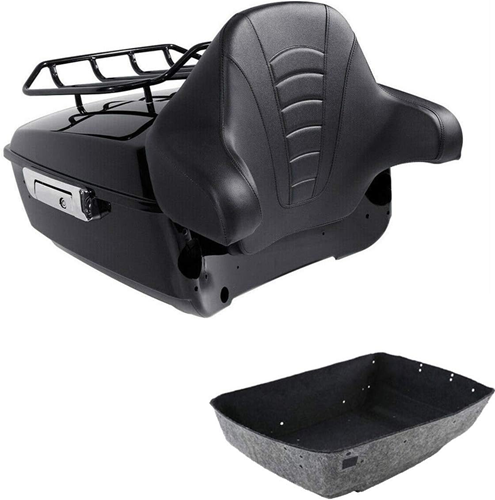TCMT King Tour Pack Trunk Backrest Black Top Luggage Rack Set | eBay