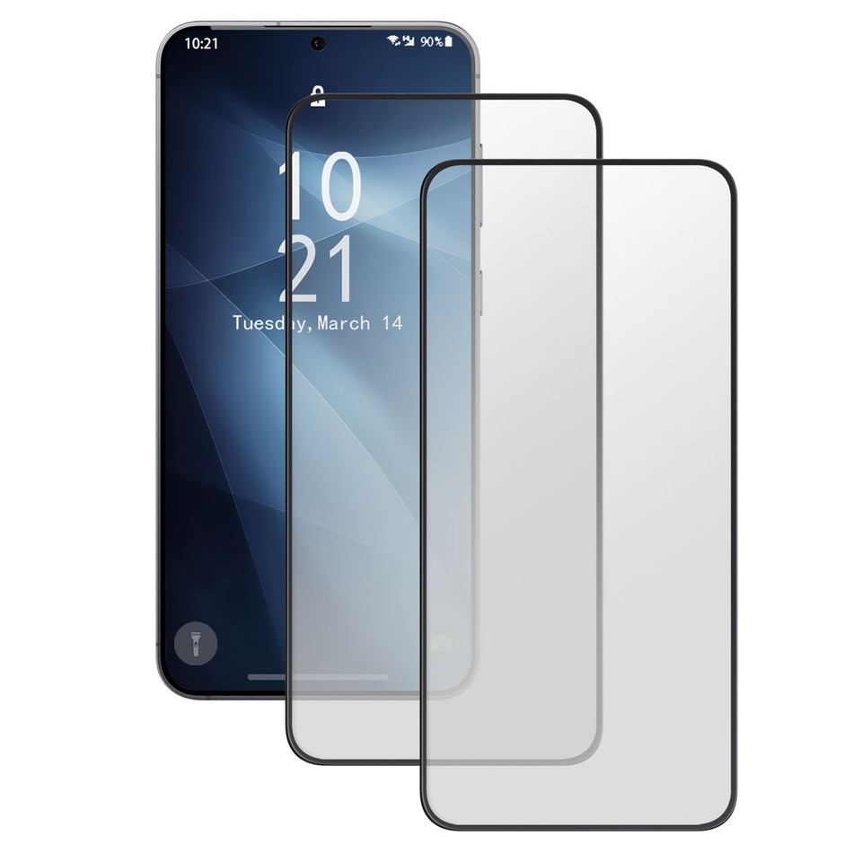 2 Pack Clear Transparent Tempered Glass Screen Protectors For Samsung ...