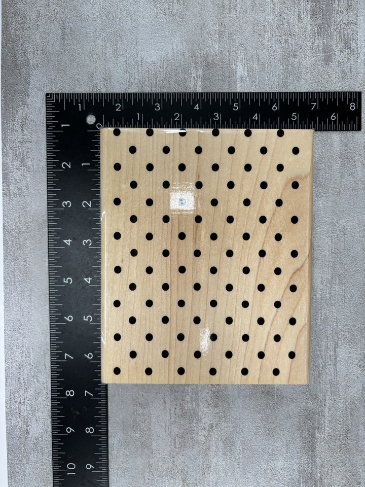 Stampin Up - Decorative Dot - Large 5x7 Wood Rubber Stamp Background ...