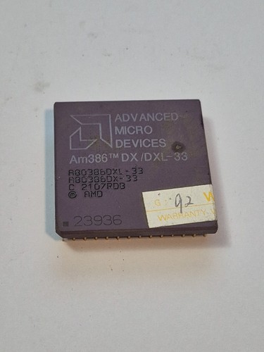 386DX AMD Am386 DX/DXL-33 A80386DX-33 80386 Vintage CPU GOLD | eBay