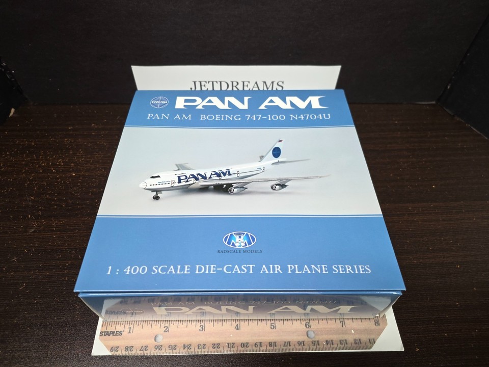 1/400 PAN AM WORLD AIRWAYS BOEING 747-100 BILLBOARD COLORS N4704U ...