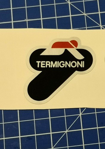 Adhesive Stickers Termignoni Heavy Duty The Heat 9 CM SX Black Silver ...