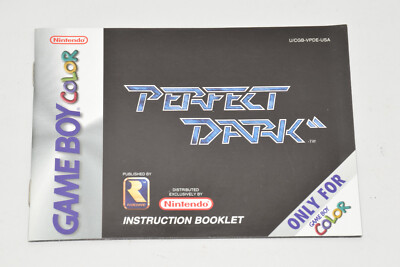 Perfect Dark Original Instruction Manual Booklet GBC Gameboy Color - No ...