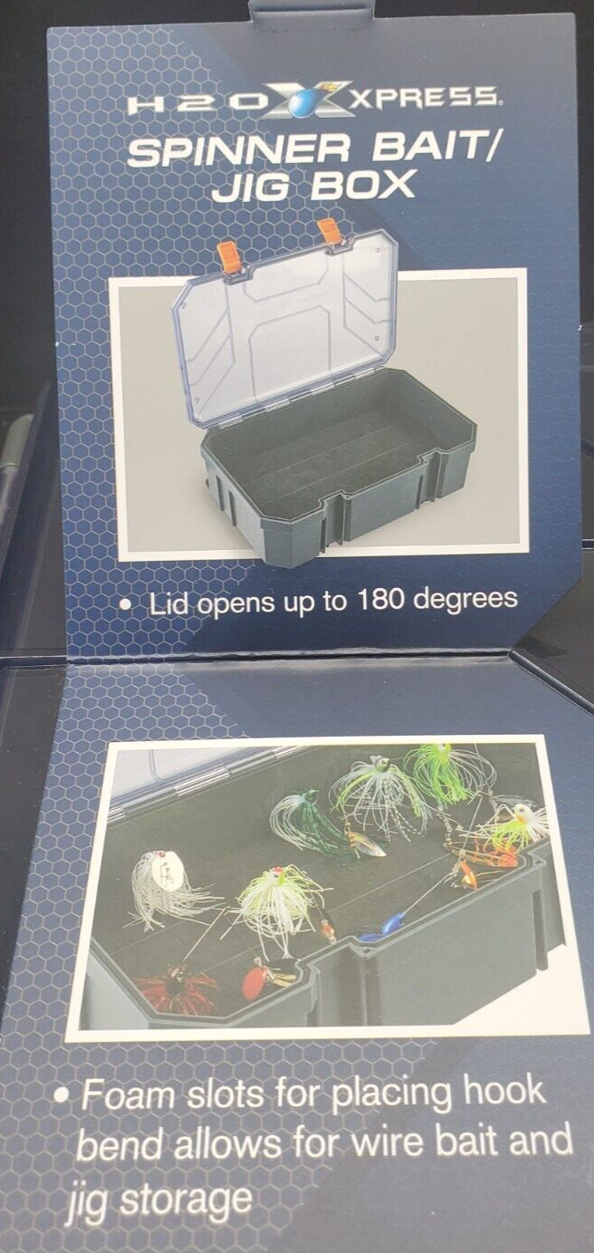 H2O XPRESS Premium Spinner Bait/Jig Box Lure Tackle Box for sale online ...