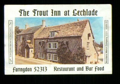 1 x matchbox label Trout Inn Lechlade Glos ≠ ME1672 | eBay UK