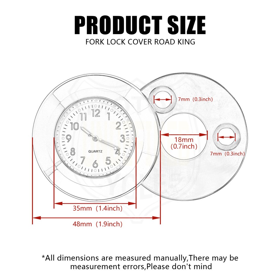 CNC Black Front Fork Lock Clock Cover Dial For Harley Road King FLHR ...