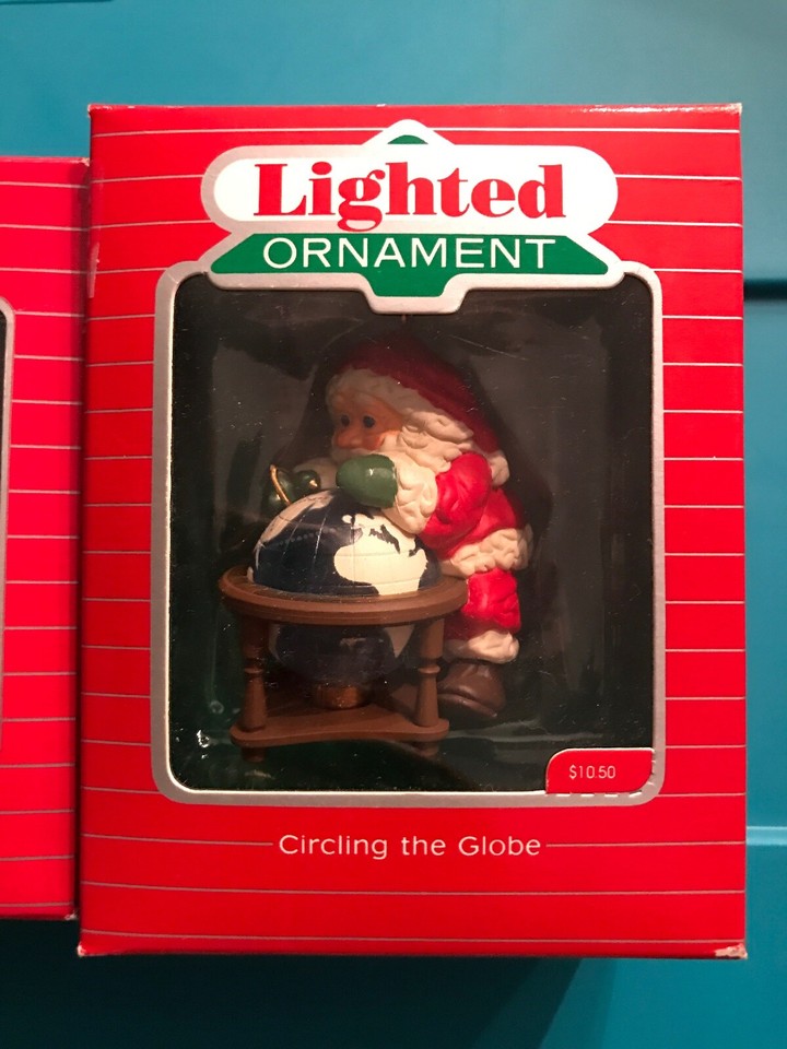 Hallmark Keepsake 1986 1987 1988 Lighted Ornament Santa Claus Lot Of 3 ...