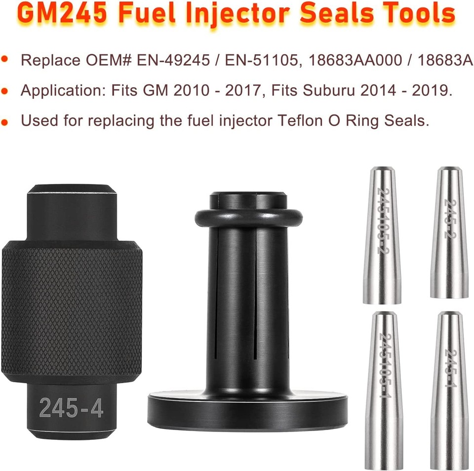 GM245 Fuel Injector Seals Tool & 6706 Injector Rail Assembly Remover ...