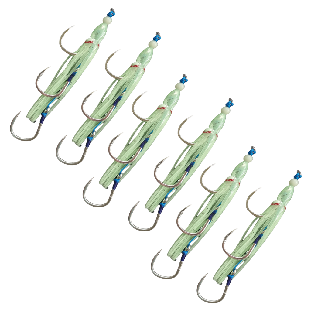 3/6 X BKK triple gang Lumo Assist Hooks Octo Jig Replacement Snapper ...
