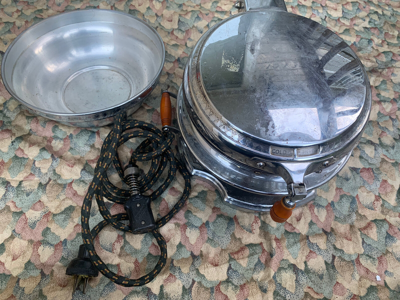 1930's SUNBEAM WAFFLEWITCH WAFFLE MAKER WITCH IRON ORIGINAL BOWL F-3 ...