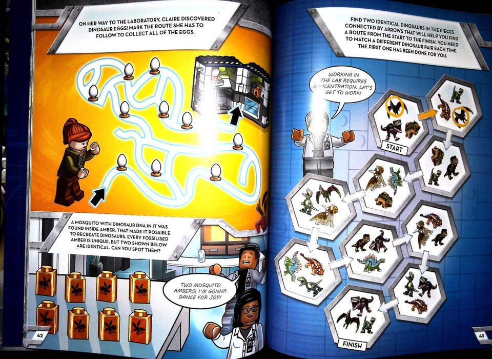 LEGO Jurassic World Big Book of Fun! with ACU Guard Minifigure | eBay UK