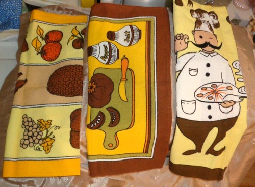 Vintage Kitchen Hand Towel w/Chef Motif 1980s New | eBay
