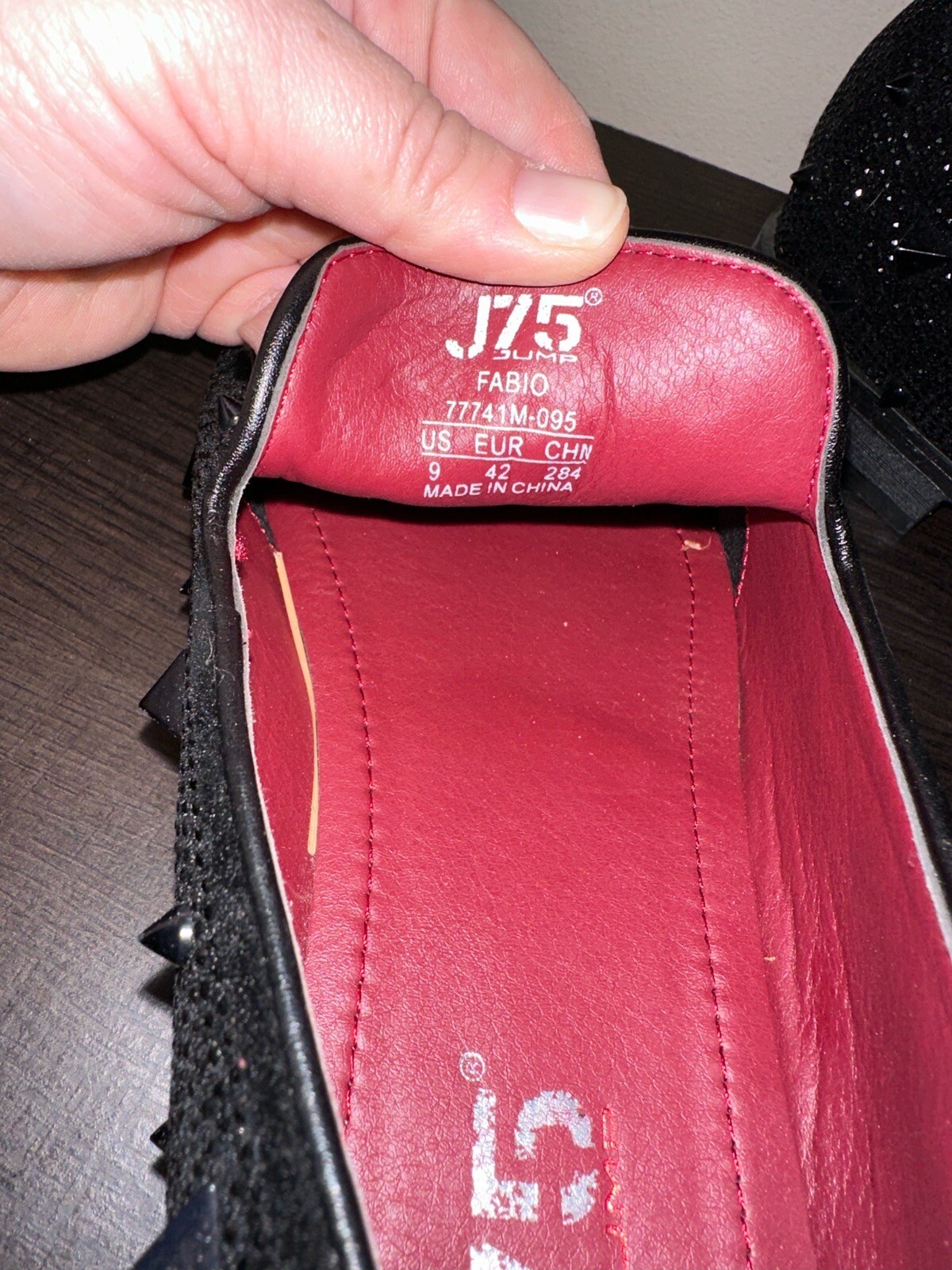 J75 Jump Fabio Dress Loafer Men Shoes Black with Spik… - Gem