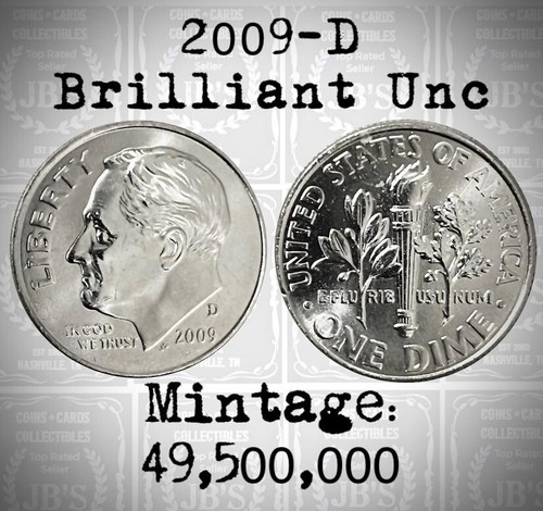 2009 D Roosevelt Dime BRILLIANT UNCIRCULATED *JB's Coins* | eBay