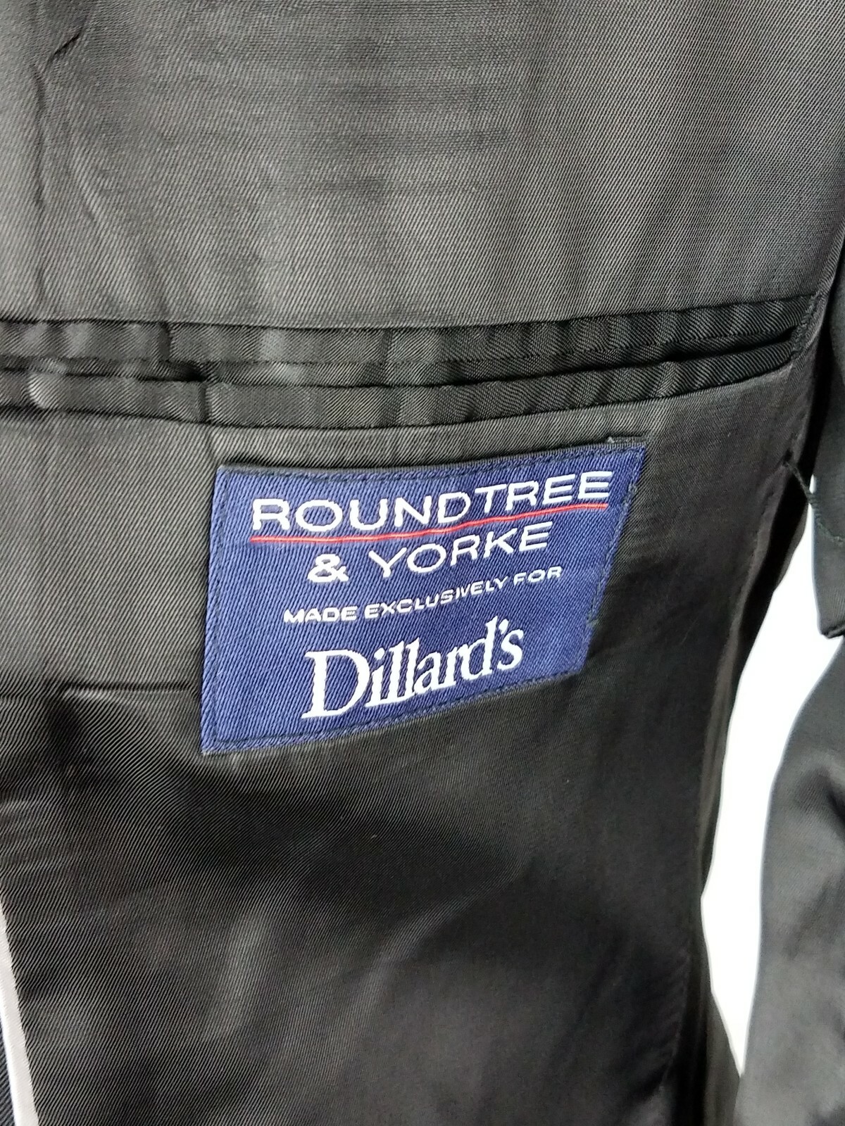 Roundtree & Yorke Dillards Men Black Blazer Sport Coat Suit Jacket Size ...