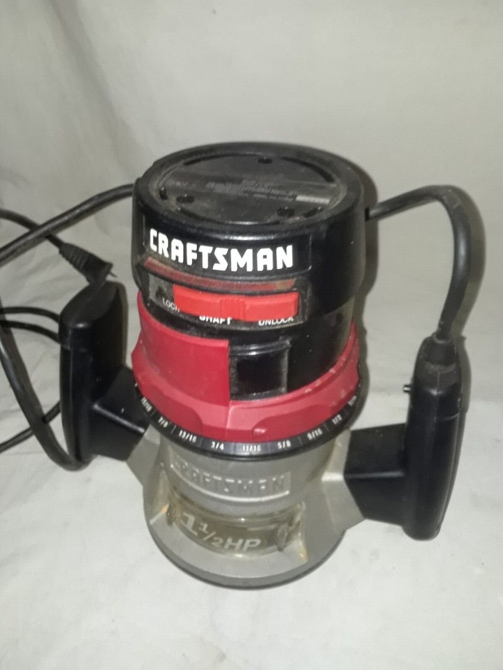 Sears Craftsman Router 315.175040 -1 1/2 HP 25,000 RPM 8.0 AMP Built In ...