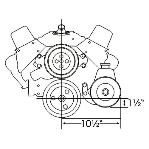 Alan Grove 400L Saginaw Power Steering Pump Bracket Small Block Chevy ...