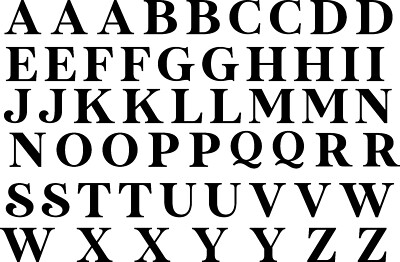 CAPS LETTERS Vinyl Decal A to Z Stickers Kit Alphabet Mug Craft ...