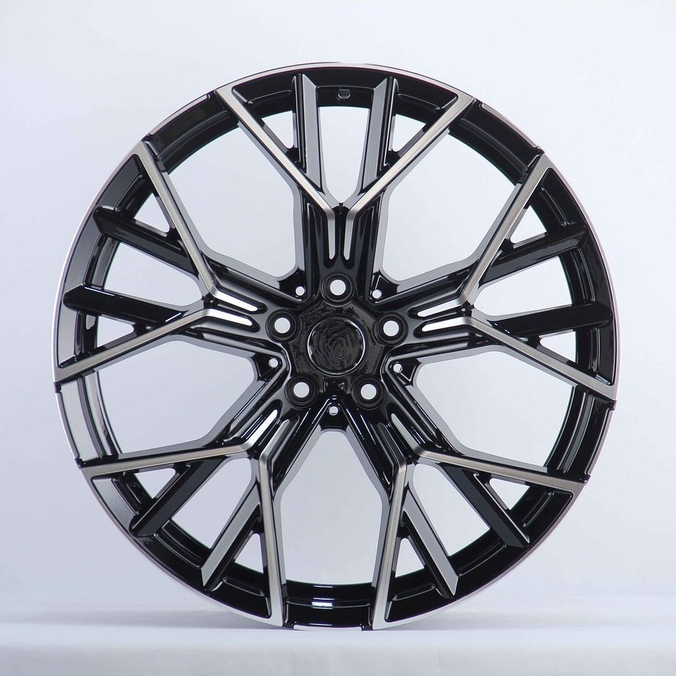 20" W727 BLACK MACHINE STAGGERED WHEELS RIMS FITS BMW F10 5 SERIES ...