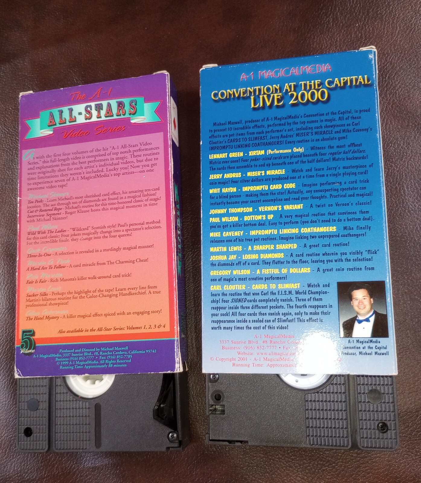 2 VHS Card Coin Rope Magic Skinner Nash Lewis Haydn Wilson Andrus Green ...