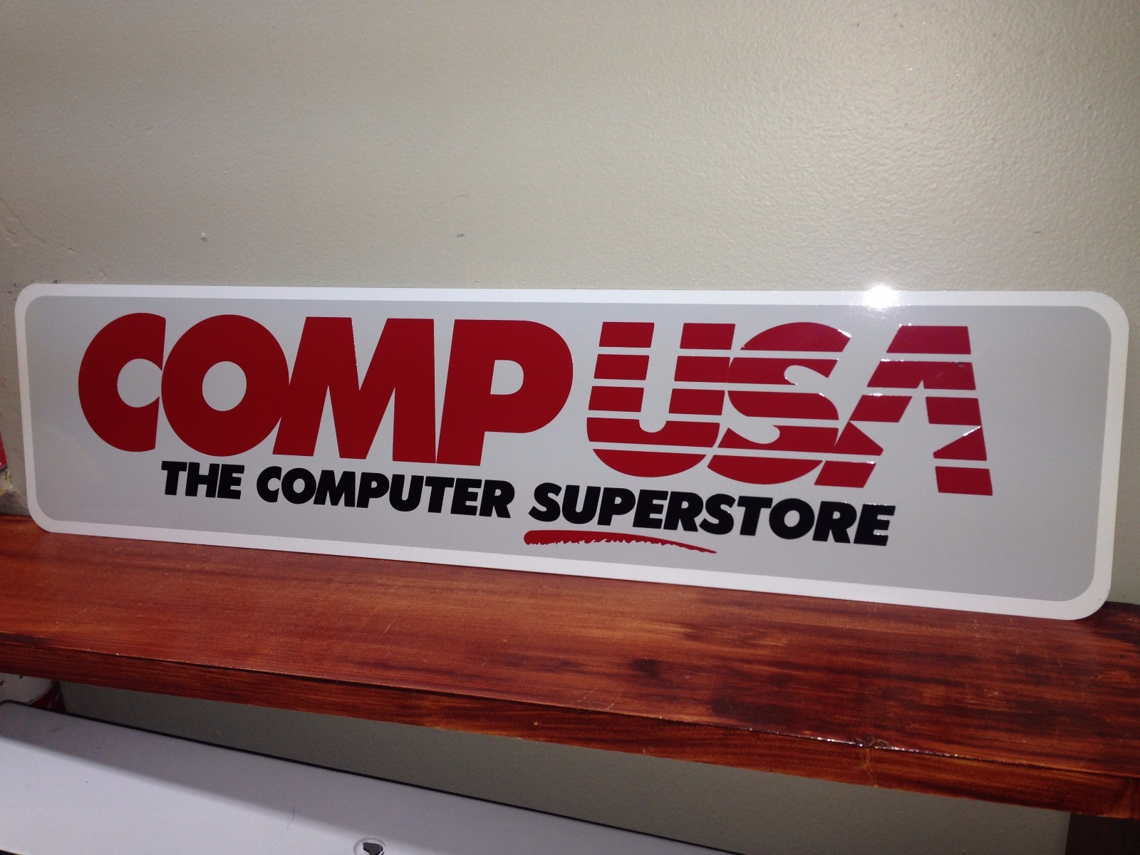 COMPUSA sign aluminum 6" x 24" | eBay