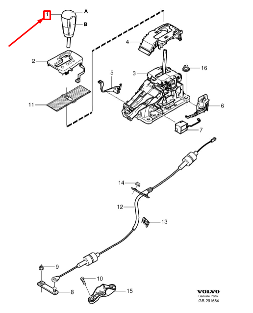 VOLVO XC60 AUTOMATIC TRANSMISSION SHIFT LEVER KNOB 30759125 GENUINE for ...
