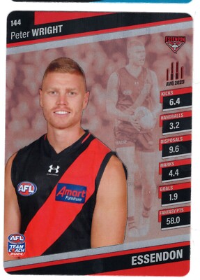 Peter Wright Silver 2024 AFL Teamcoach 144 Essendon | eBay Australia