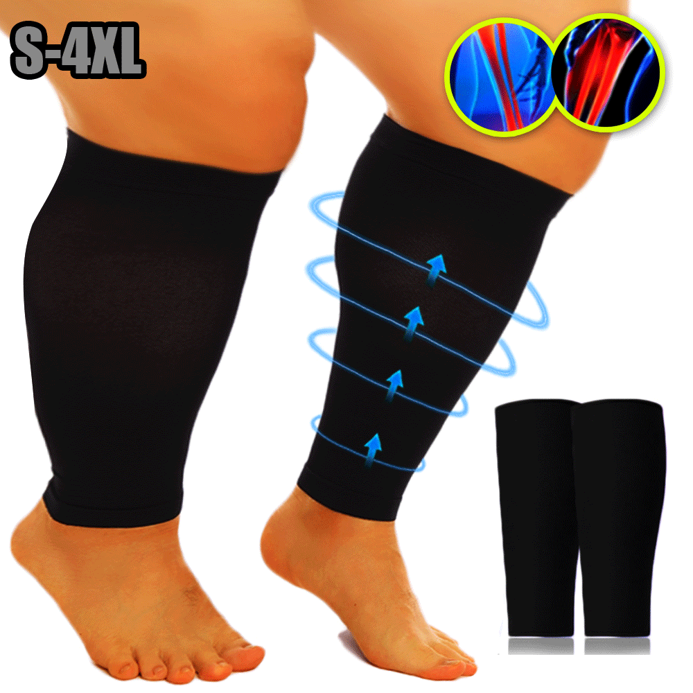 Plus Size Compression Socks 30-40 mmhg for Men and Women Wide 4X-Large ...