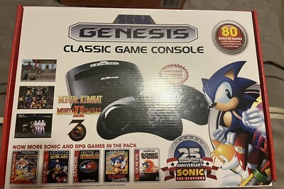 Sega Genesis Classic Mini Game Console w/ 80 Built-In Games Open Box ...