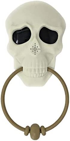 Skull Door Knocker Light And Sound Halloween Decor Spooky | eBay