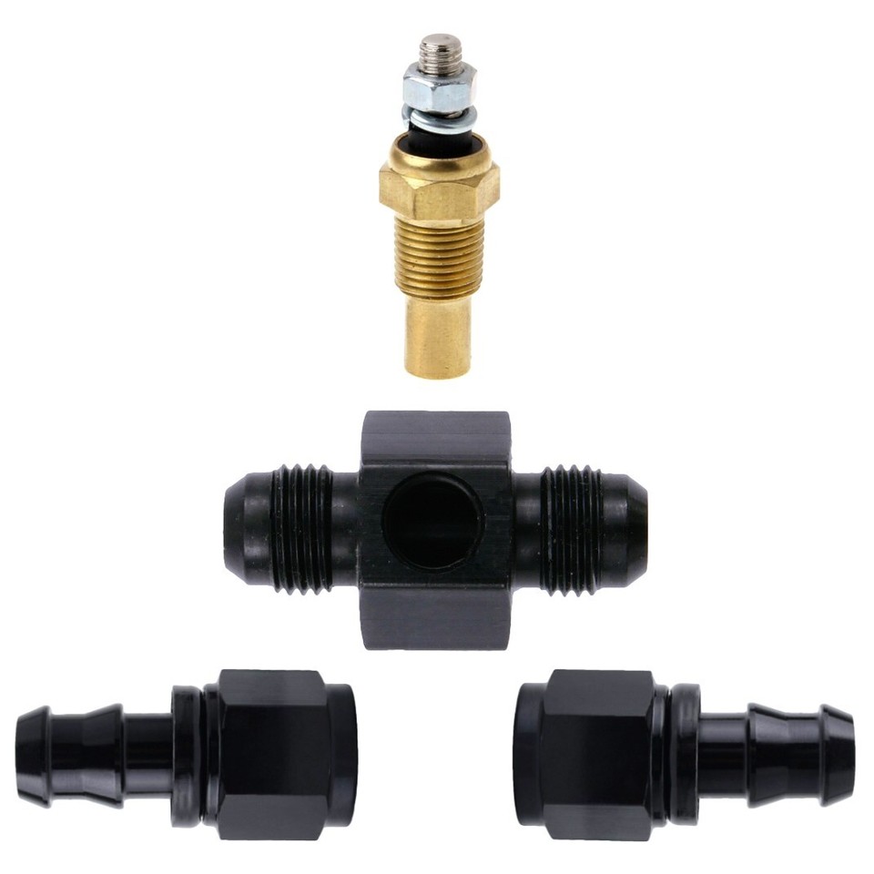 6AN Transmission Oil Cooler Hose Fitting Temperature Sender Gauge ...