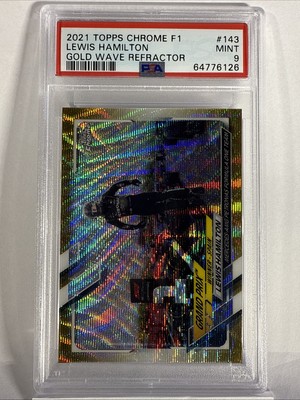 2021 Topps Chrome Formula 1 - Gold Wave #143 Lewis Hamilton /50 PSA 9 ...