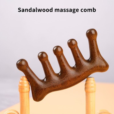 Sandal Wood Massage Meridian Comb Anti Hair Loss Gua Sha Hair Growth ...