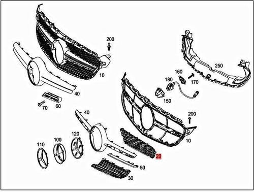 Genuine MERCEDES A205 C205 C-CLASS Convertible A205 Carrier 2058881360 ...