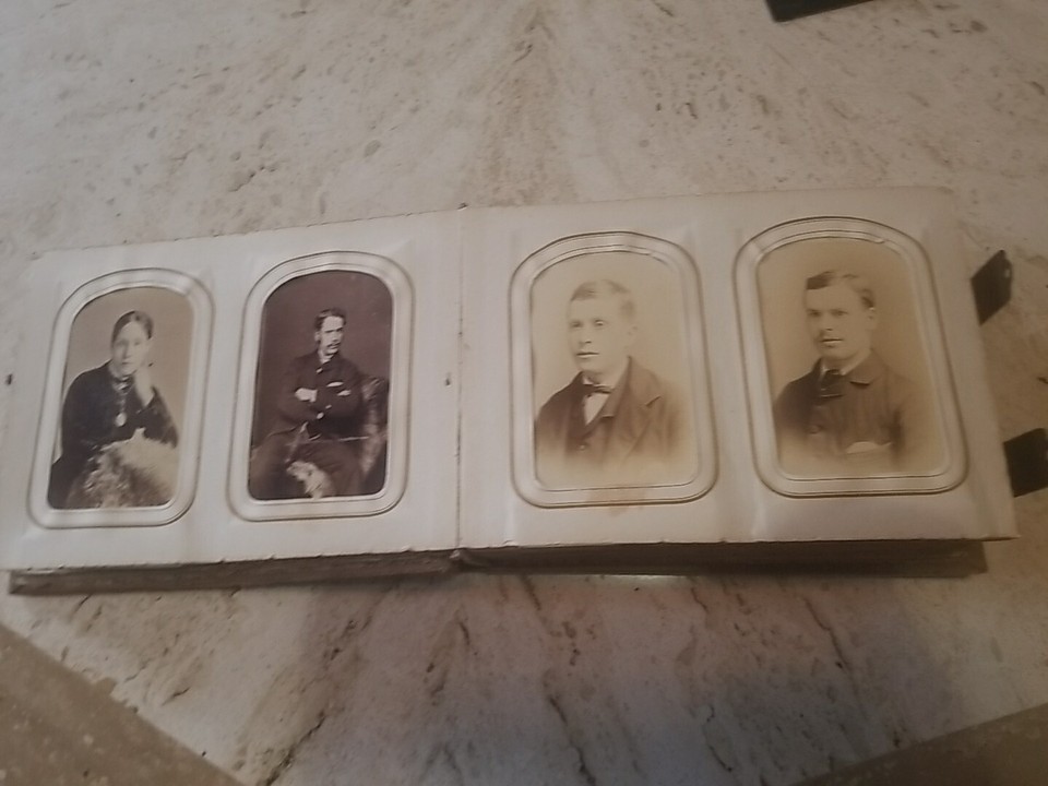 19th Century CDV Album 50 Photos & 1 Tin Type Photo Album | eBay