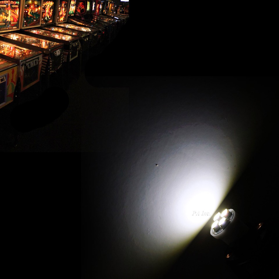 50x #1893 #44 #47 #1847 BA9S 4SMD LED Pinball Machine Light Bulb White ...