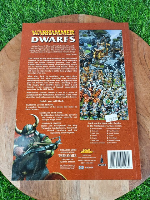 Warhammer Armies Dwarfs 2005 Book 6th Edition Games Workshop Expansion ...