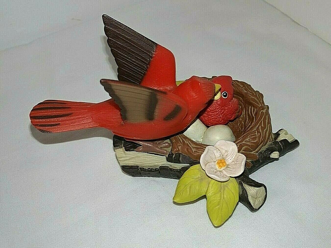 Breezy Singer Cardinal Takara 1992 Red Bird w Baby in Nest Chirps Hard ...