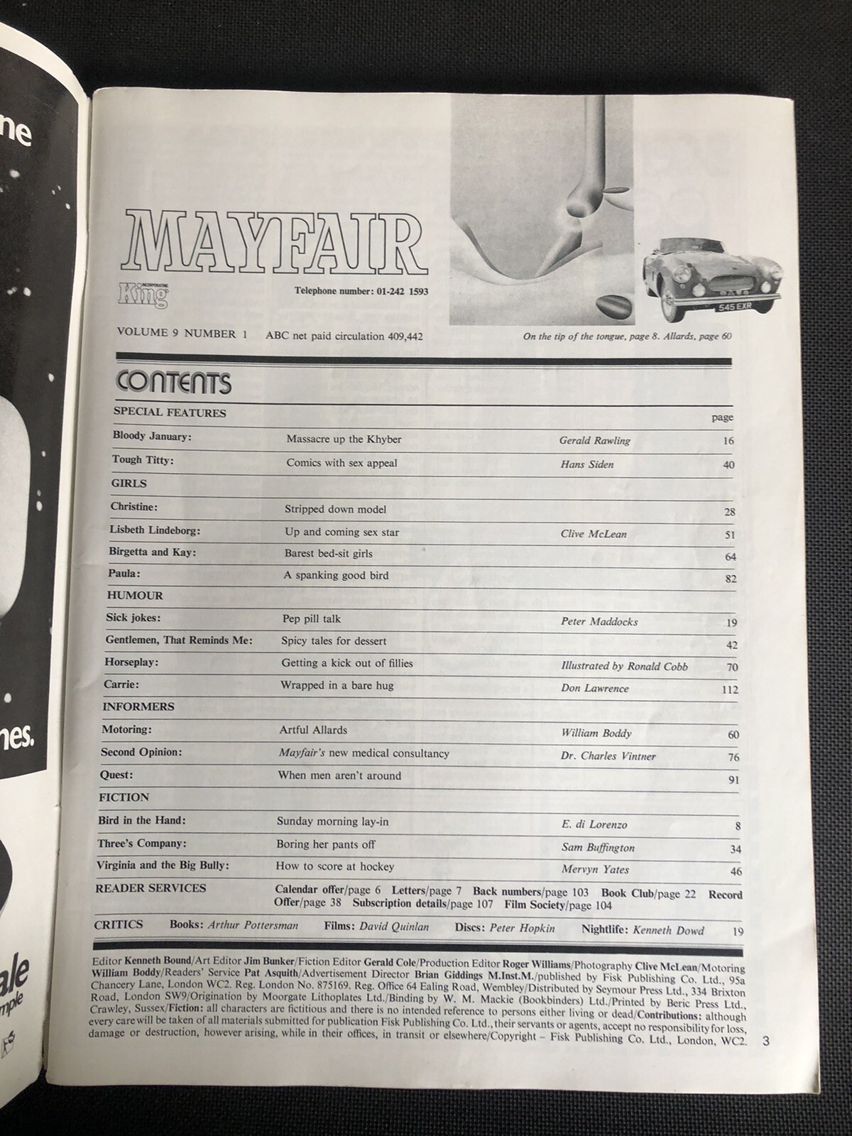 Mayfair Magazine January 1974 Vol 9 No 1 - Lisbeth Lindeborg | eBay