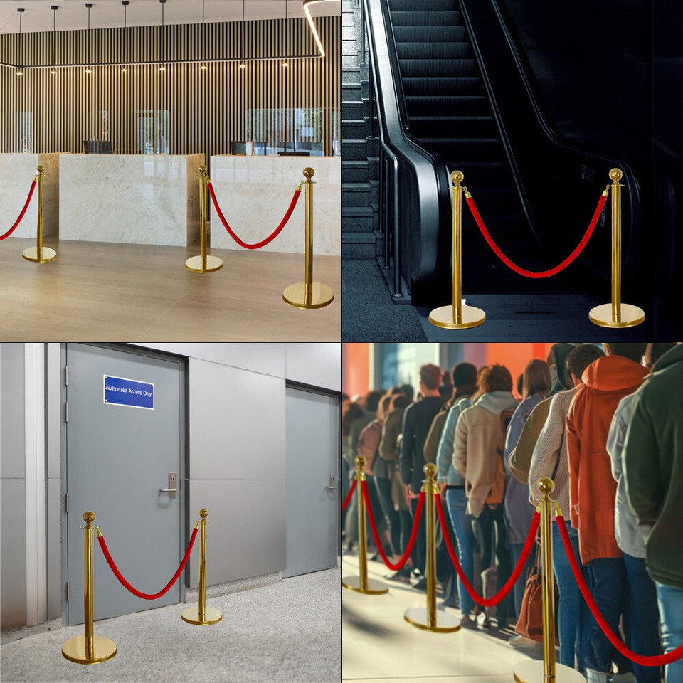 2x Personenleitsystem VIP Abgrenzungsständer Absperrung Absperrband ...