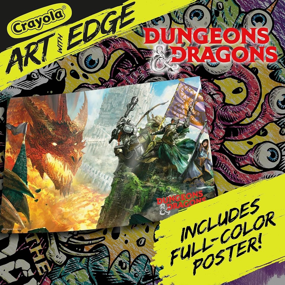 Dungeons & Dragons Adult Coloring 28 Pages Loose Leaf Plus Poster by ...