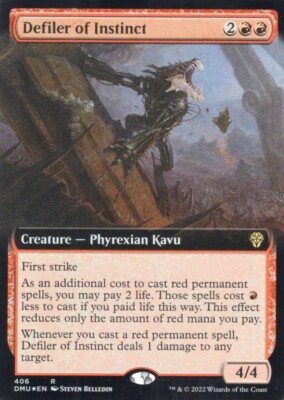 DEFILER OF INSTINCT 406 EXTENDED ART FOIL DOMINARIA UNITED MAGIC MTG NM ...