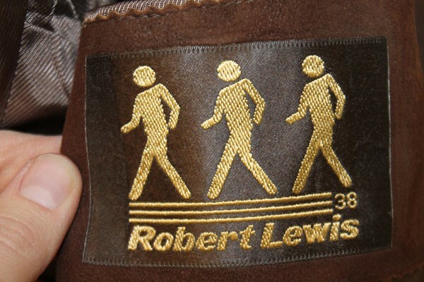 MENS ROBERT LEWIS VINTAGE PECAN BROWN LEATHER/SUEDE BLAZER/SPORTS ...