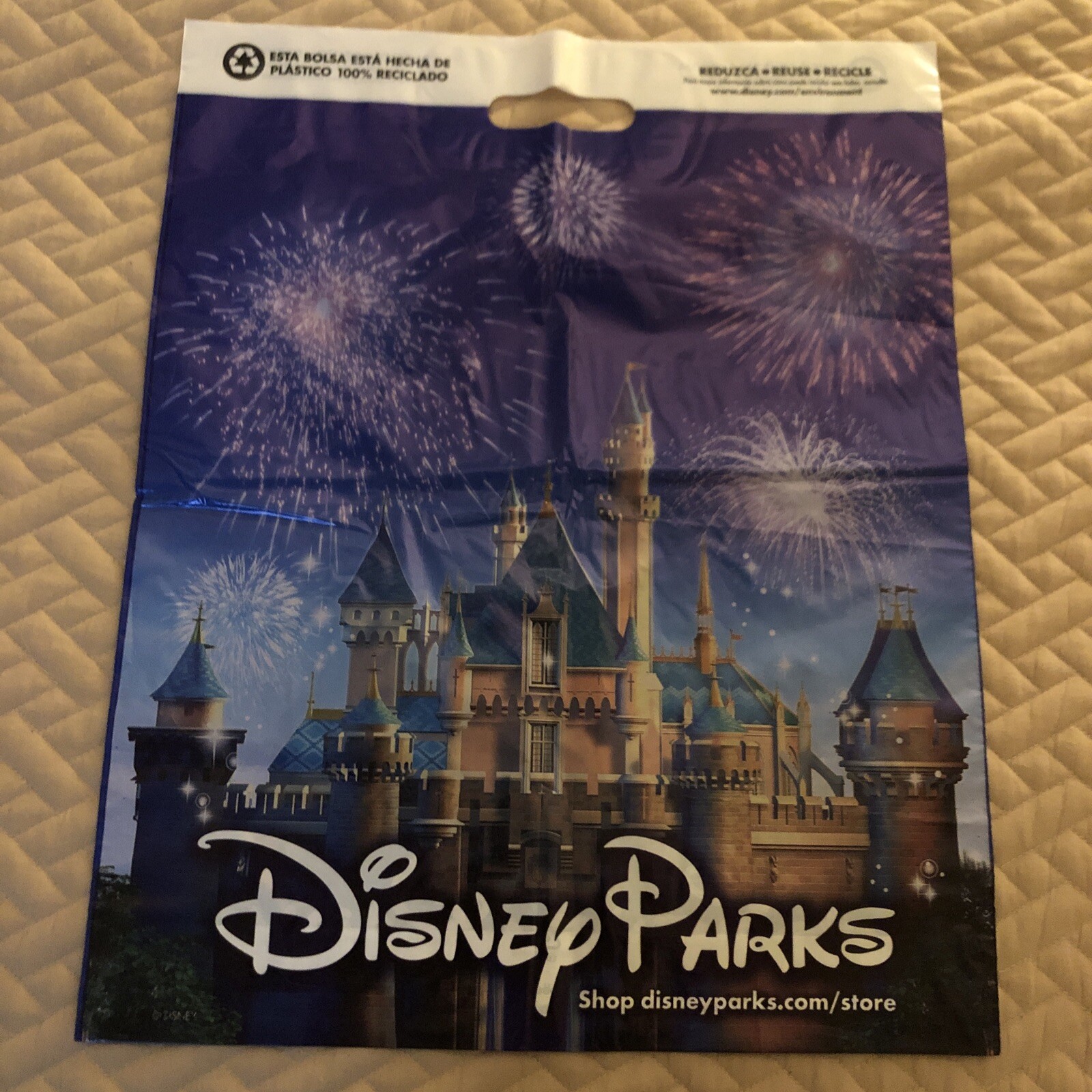 Disney Parks 1 Disney World Plastic Shopping Bag Gift Bag 21"x16.5 ...